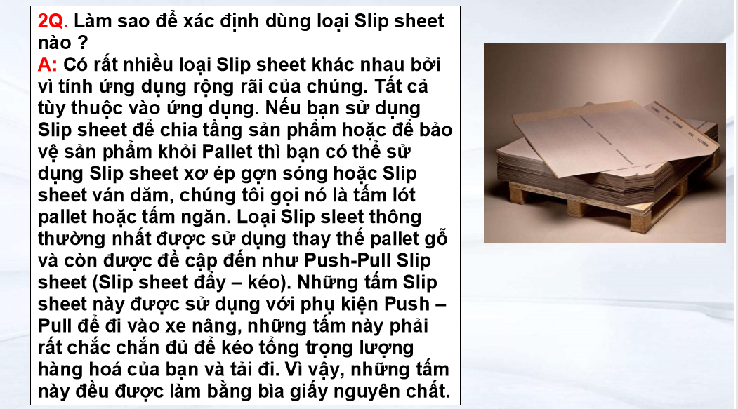 Slip Sheet Pallet là gì?